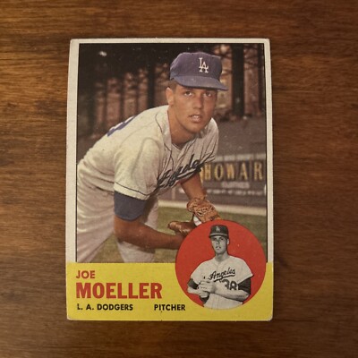 1963 Topps Baseball Joe Moeller Los Angeles Dodgers Card #53 | eBay