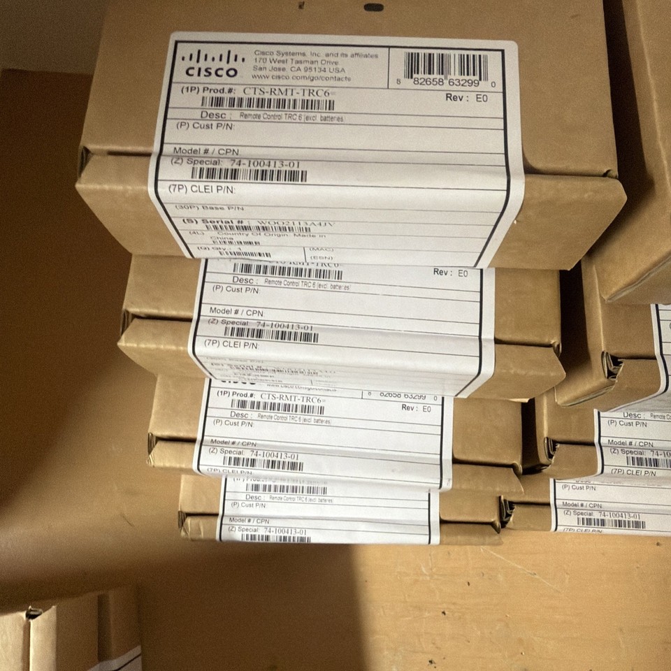 (10) Cisco CTS-RMT-TRC6 Remote for CTS-SX20N, SX10 and SX10N ...