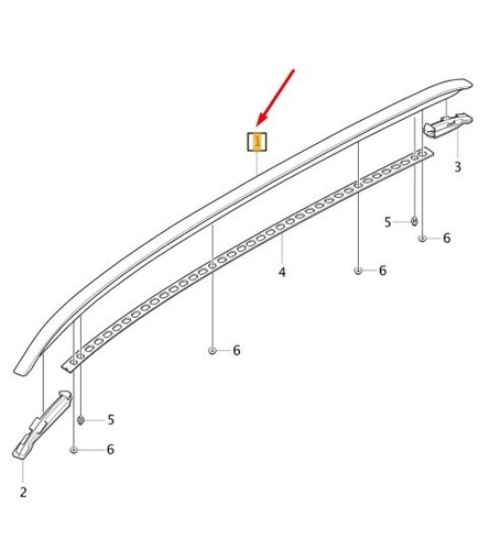 Volvo XC60 MK2 Rail de toit côté gauche 32351162 Nouveau authentique | eBay