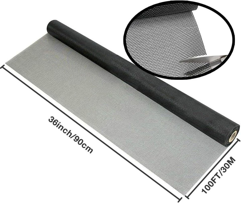 36inch*100ft Window Screens Roll,Replacement Repair Screens Mesh ...