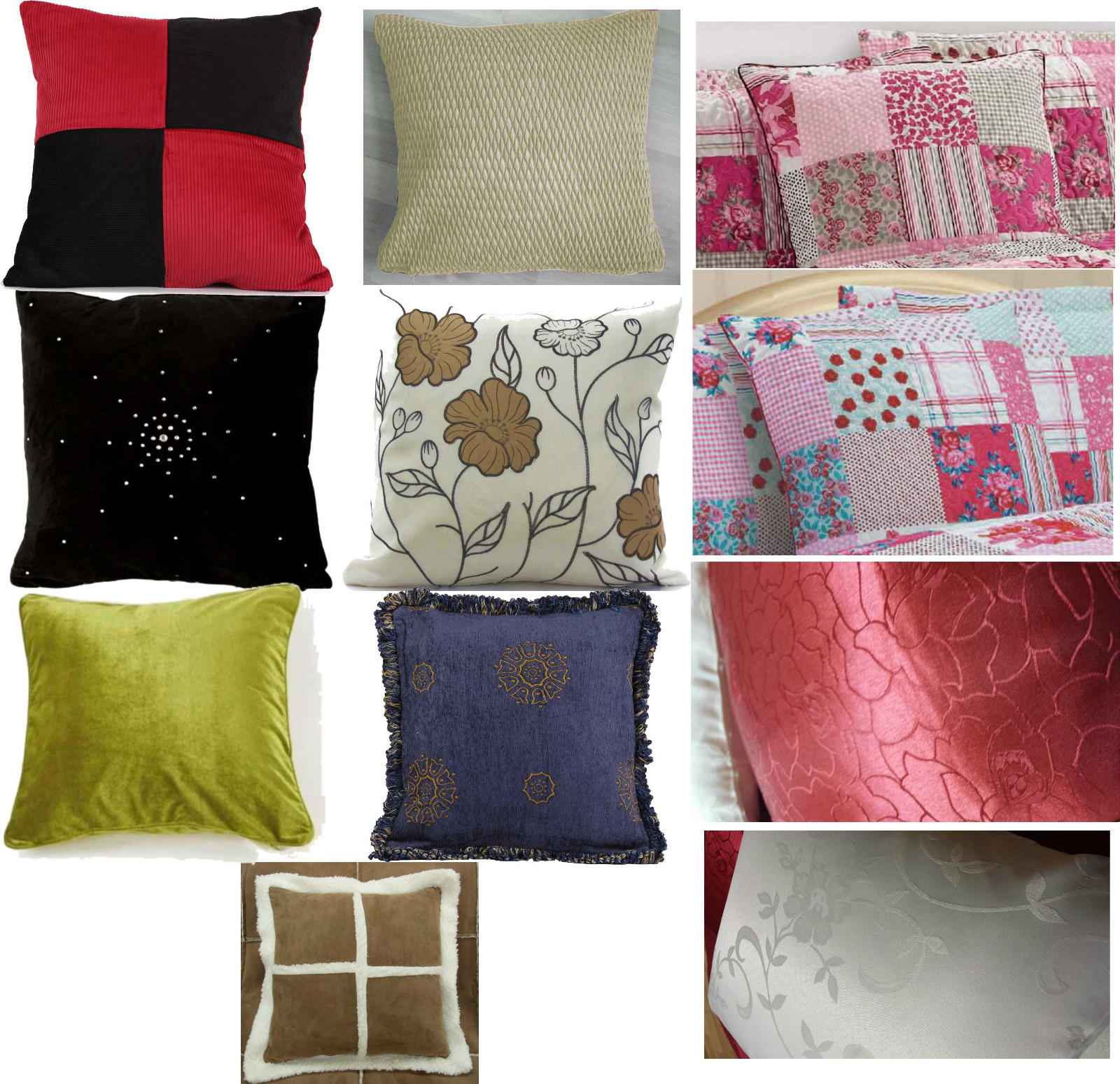 Large 56cm x 56cm / 40x40cm Cushion Covers Variety Designs Throws Home ...