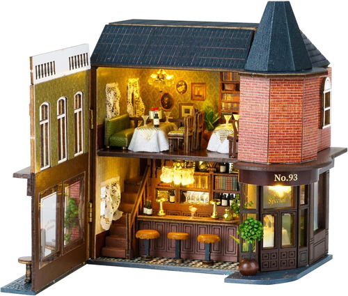 DIY Miniature and Furniture Dollhouse Kit,Mini 3D Wooden Doll House ...