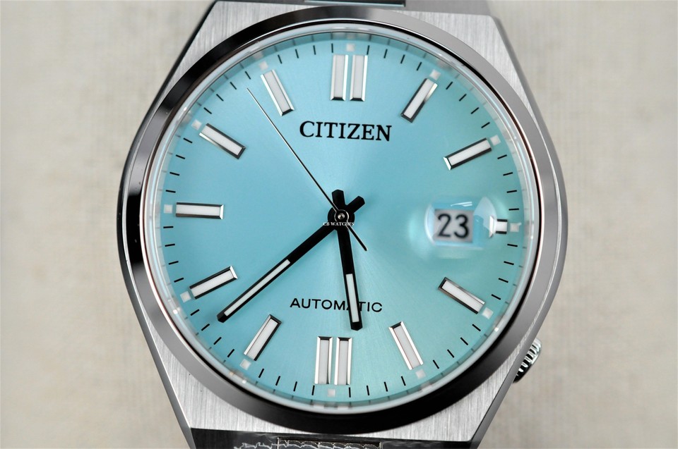 Citizen Automatic ice Blue Sapphire Glass Mens Watch NJ0151-88M | eBay