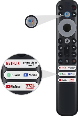 TCL TV Replaced Voice Remote Control Netlfix/Prime/YouTube/TCL/Guard ...