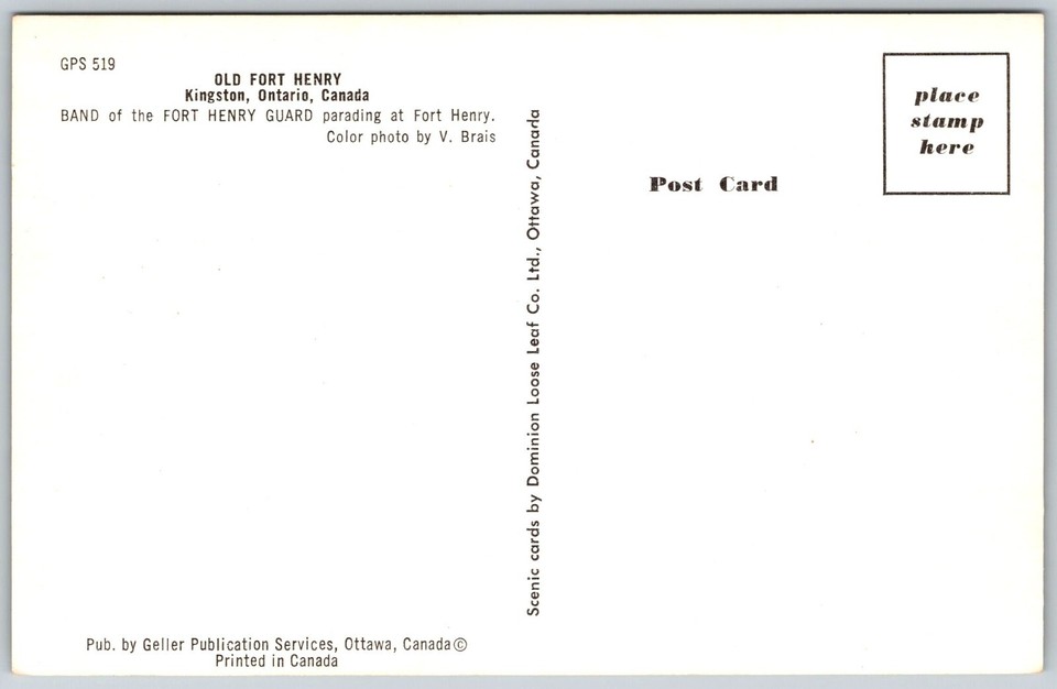 Kingston Ontario CA Old Fort Henry Guard Marching Band Postcard B | eBay