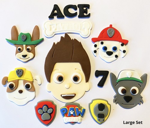 Edible Fondant Patrol Ryder Cake Topper Sugar Paste Cake Decorations ...
