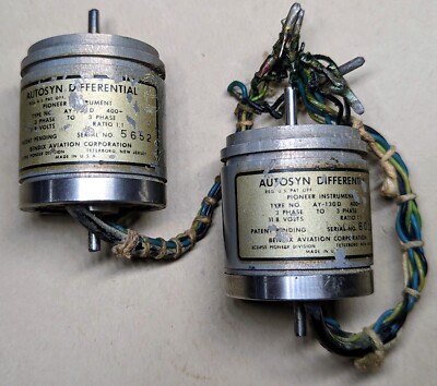 Pair of Bendix Autosyn Differential servos, model AY-130D - Pioneer ...
