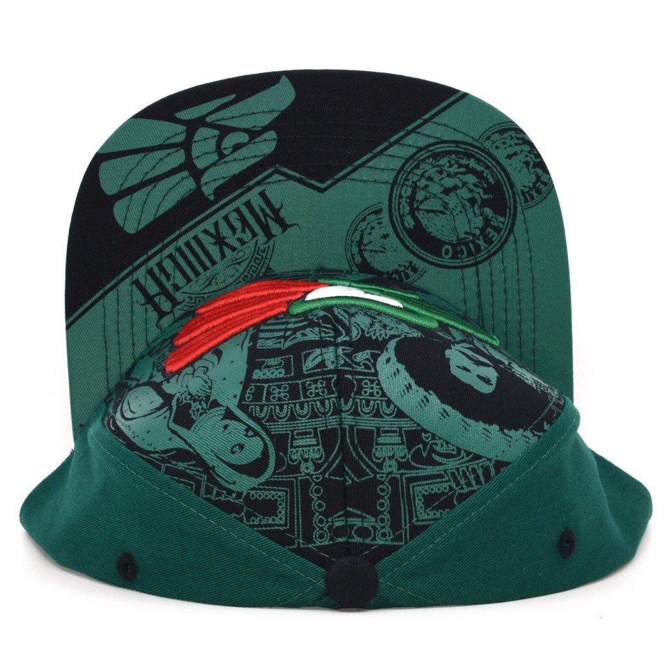 Mexican New TL Mexico Eagle Snapback Hat Flat MEX Adult Baseball Cap | eBay