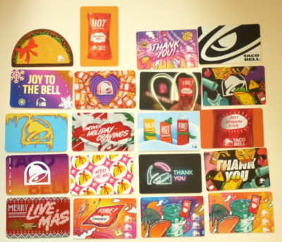 TACO BELL Gift Card LOT of 20 Taco, Restaurant, Collection -Collectible ...