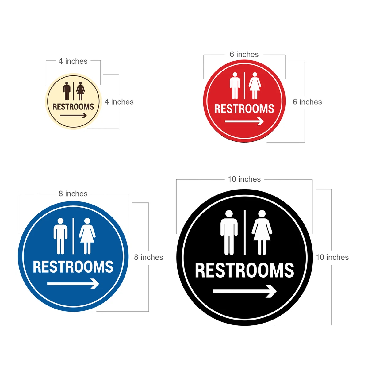 Printable Bathroom Sign With Arrow