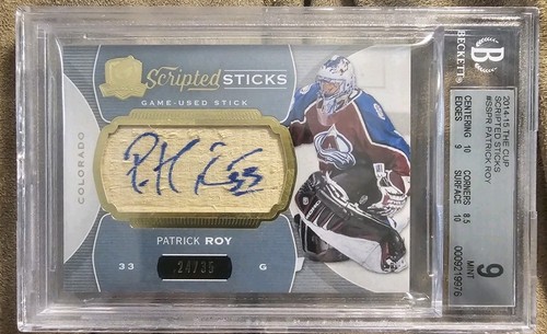2014-15 Patrick Roy The Cup Scripted Sticks Auto /35 BGS 9 w 10 Auto | eBay