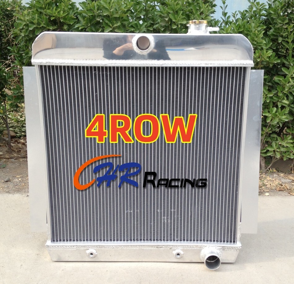 4ROW Aluminum Radiator FOR 1955-1959 CHEVY PICKUP TRUCK 1956 1957 1958 ...