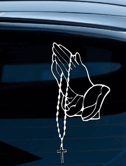 Praying Hands Stickers Vinyl Praying Hands Christian Jesus Waterproof