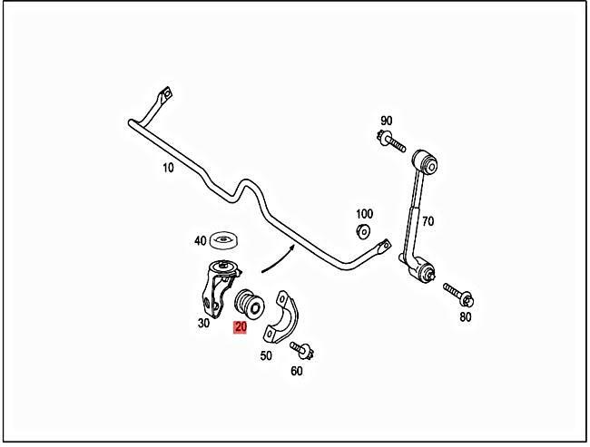 Genuine MERCEDES A209 C209 CL203 S203 W203 Rubber bushing 2033260181 | eBay