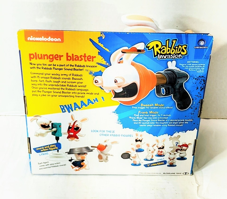 Rabbids Invasion Plunger Blaster Sound Gun 2014 NIP Nickelodeon Toys | eBay