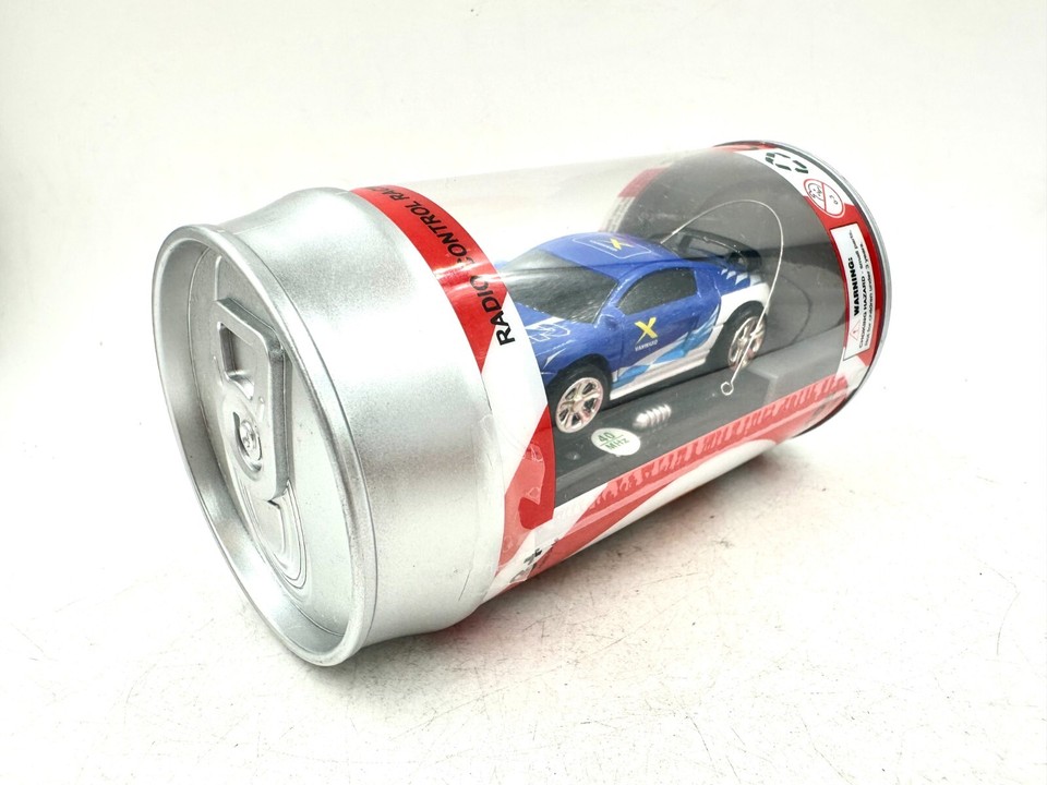 Mini RC Soda Can Race Radio Control Racing Series Toy Car 40MHz Blue ...