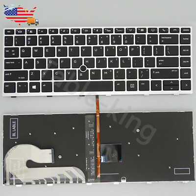 US Backlit Keyboard W/Pointer for HP EliteBook 840 G5 840 G6 846 G5 ...