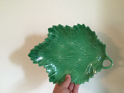 Antique English Creamware Pearlware Green Leaf Plate 18th 19th c ...