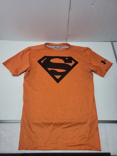 Under Armour Superman Logo Compression Shirt Mens Size L Heat Gear DC ...