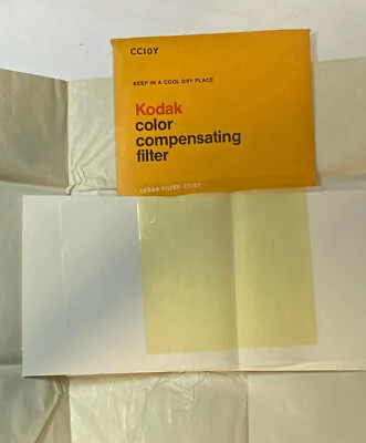 KODAK COLOR COMPENSATING GELATIN FILTER NO. CC10Y 3" or 7.6cm Square ...