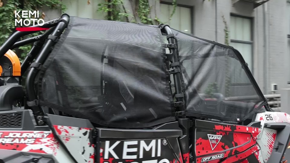 KEMIMOTO PVC Mesh Window Nets Upper Door Net for Polaris RZR XP 4 1000 ...