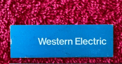 Western Electric ~ Metal Name Plate ~ NEW Old Stock | eBay