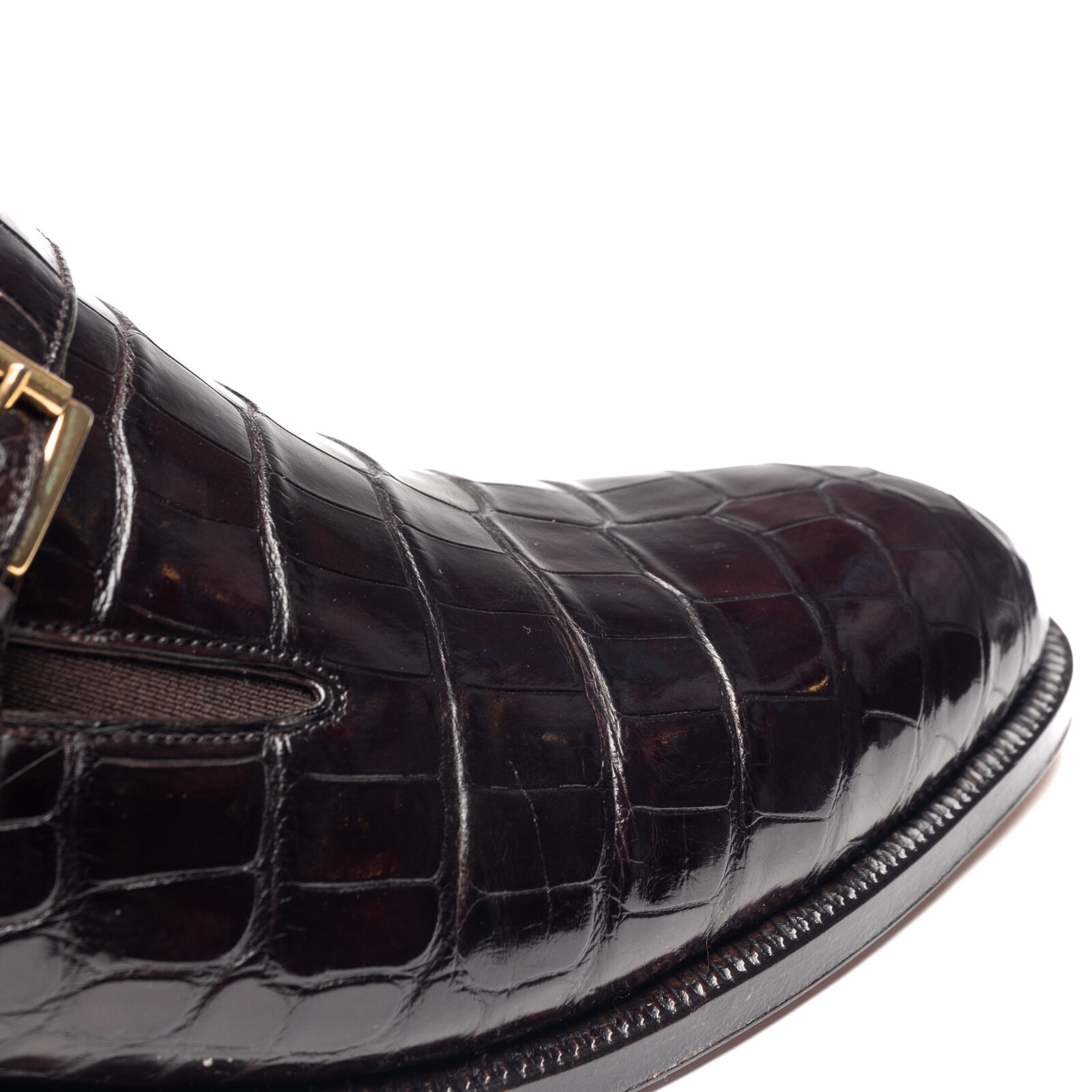 15K$ SILVANO LATTANZI Derby Crocodile Alligator Shoes UK: 11 US: 12 EU ...