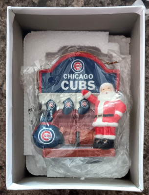 DANBURY MINT ~ CHICAGO CUBS ~ 2019 SANTA BY FIREPLACE CHRISTMAS ...