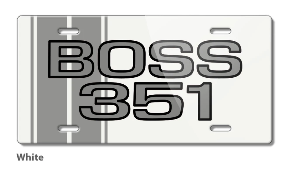 BOSS 351 c.i. V8 Engine Emblem 1971 Novelty License Plate - Aluminum ...