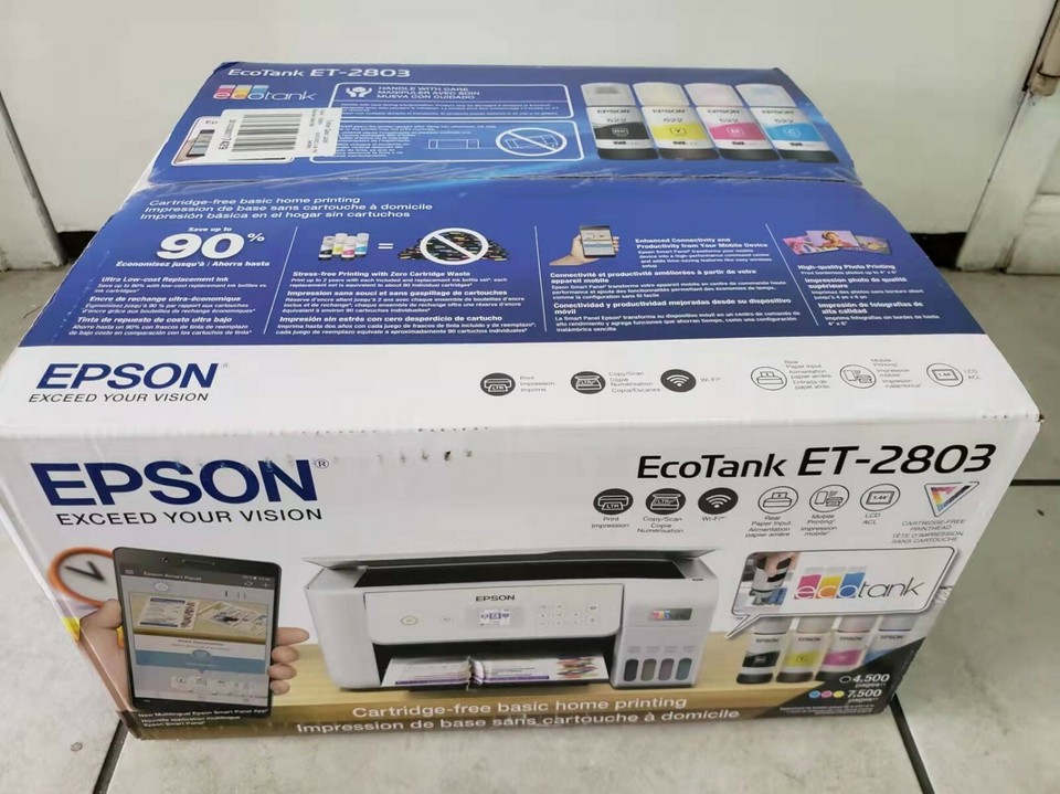 New Epson Ecotank Printer ET-2803 ET-2800 with Free Sublimation ink and ...