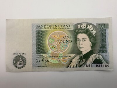 1978-81 England 1 Pound Elizabeth II Sir Isaac Newton P377a Banknote ...