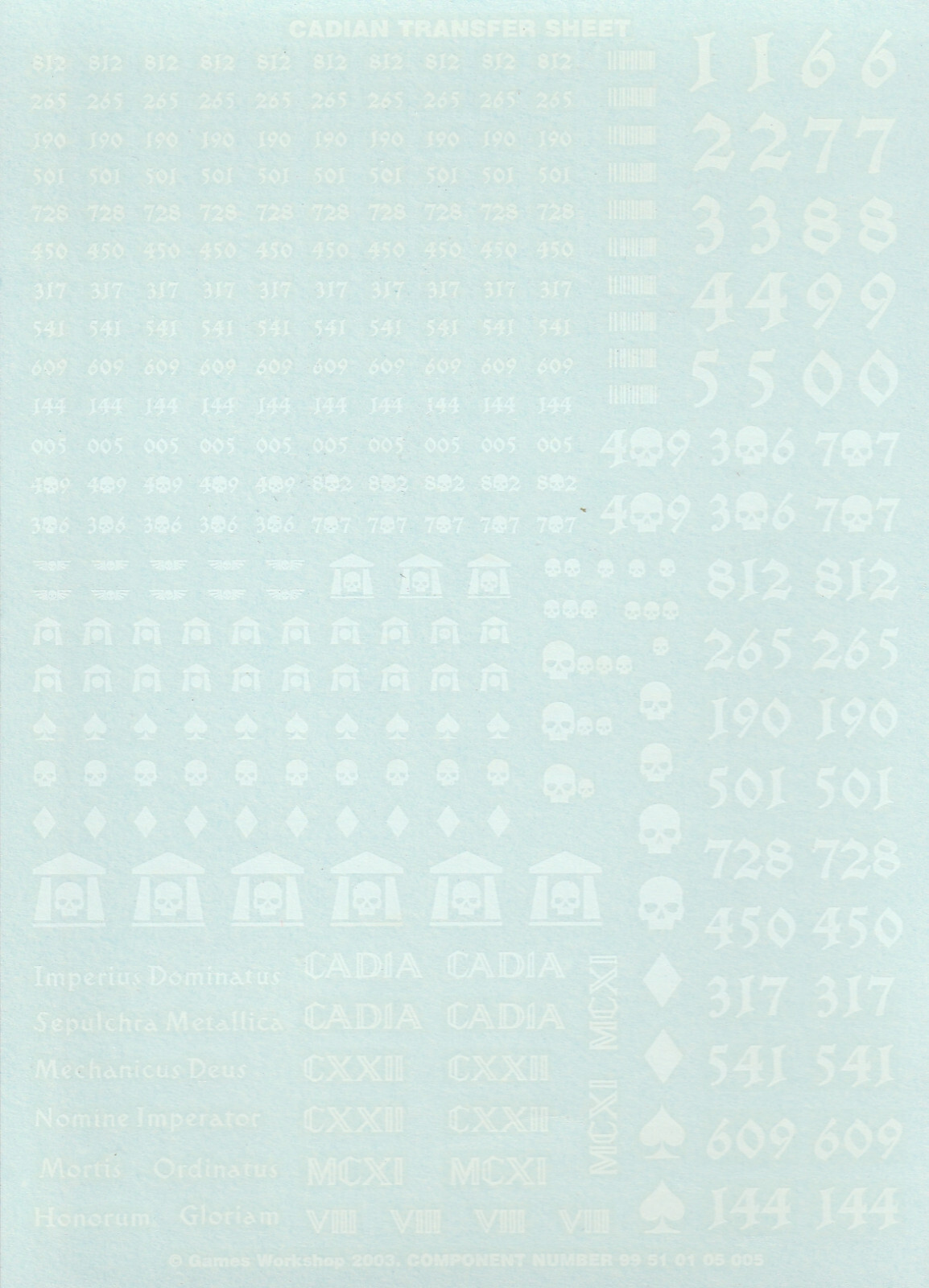 Warhammer 40K Transfer Sheets / Decals ~ YOU CHOOSE ~ Games Workshop | eBay