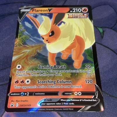 Pokémon TCG - Flareon V SWSH Black Star Promo SWSH149 NM | eBay
