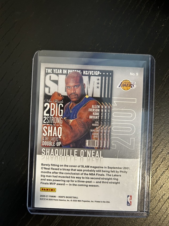 2020-21 NBA Hoops Shaquille O’Neal SLAM HOLO Insert #9 Rare Parallel ...