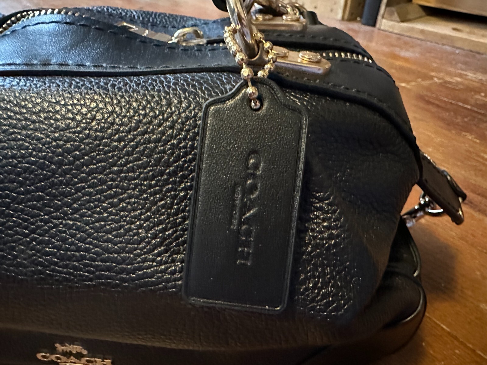 COACH NEW YORK Black Satchel Duffel Doctor Bag Gold Hardware 69621 ...