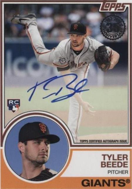 2018 Topps Update Series - 1983 Topps Design Autographs Tyler Beede ...