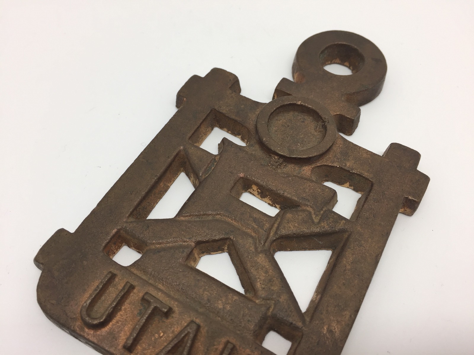 Vintage UTAH Chapter Chi Epsilon Honor Society Cast Metal Key 7.5 ...