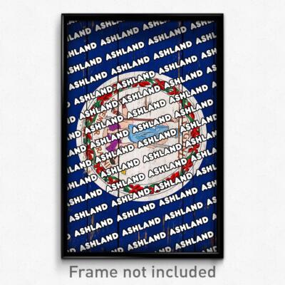 Ashland Virginia Poster (VA City Souvenir 11x17 Town Print) | eBay