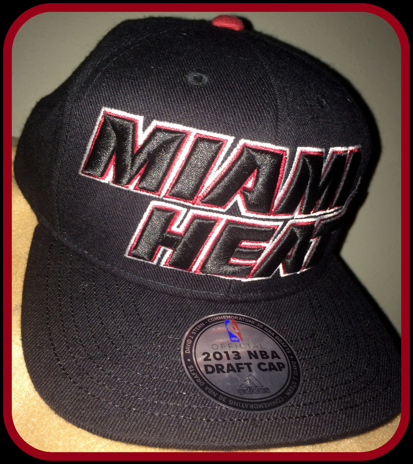 2013 MIAMI HEAT ADIDAS DRAFT DAY CAP ADULT ADJUSTABLE SNAPBACK NWT FREE ...