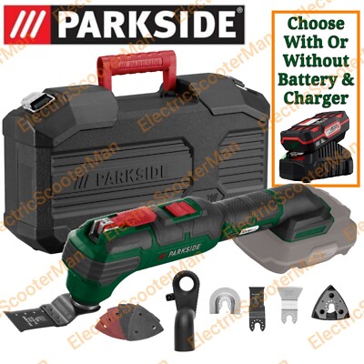 Parkside 20V Cordless Multi Purpose Tool New Design Option 2Ah Battery ...