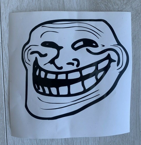 Troll face Meme Sticker Decal Vinyl - Any Color - 4.2" x 4" | eBay UK