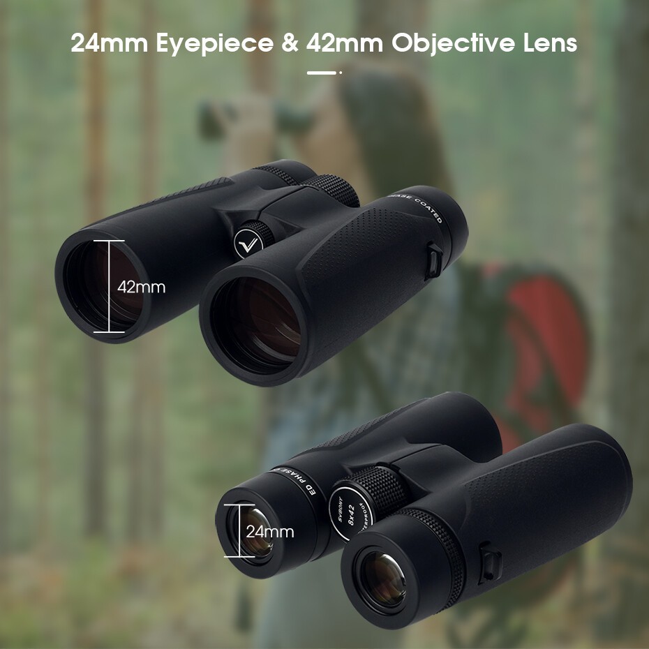 SVBONY SV202 8x42 ED Binoculars Roof Prism Extra-Low Dispersion for ...