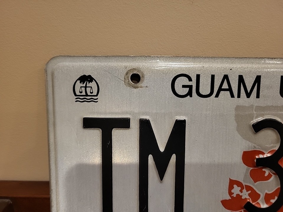 2012 Guam U.S.A. Red Bougainvillea Flower License Plate USA Tano Y ...