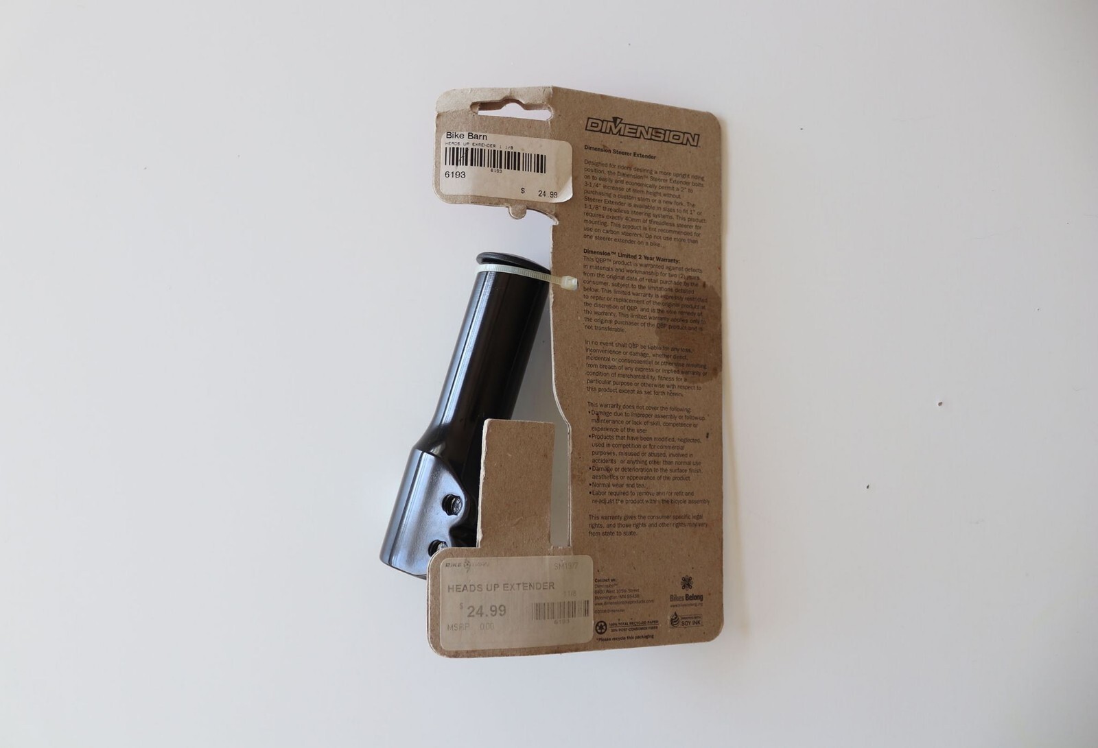 Dimension Sm1977 Bicycle Steerer Extender BRAND for sale online | eBay