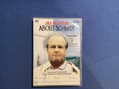 About Schmidt (DVD, 2002) Jack Nicholson - VGC Region 4 | eBay Australia