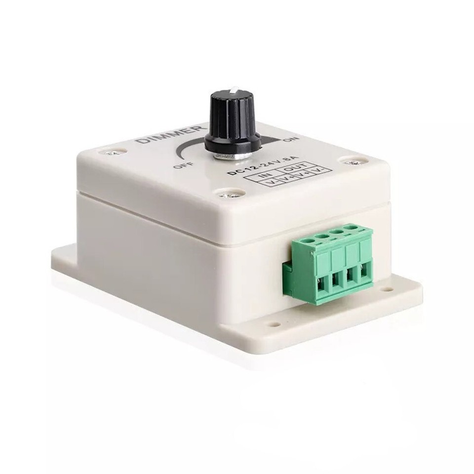 Manual LED Dimmer Controller for LED Strip Lights 12V-24V 8A with ...