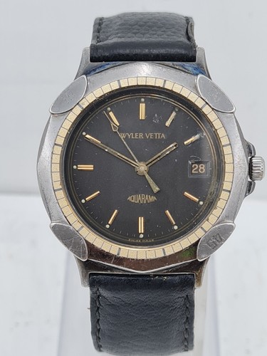 Wyler Vetta Aquarama Diver Men's Wrist Watch Rotate Bezel 35mm | eBay UK