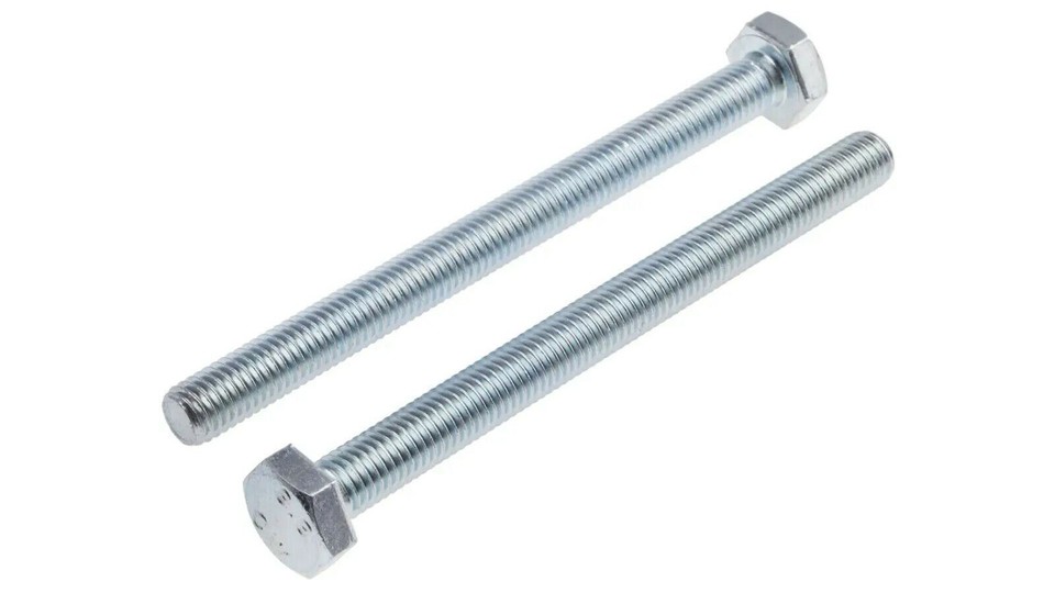 M6 6mm Set Screws Fully Threaded Bolts Grade 8.8 High Tensile Zinc ...
