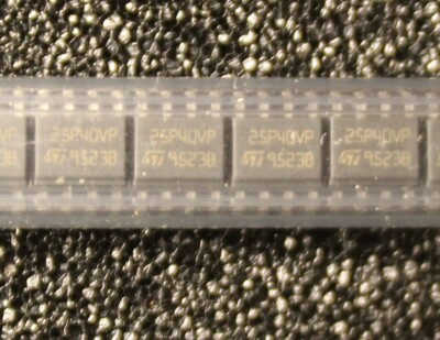 ST Microelectronics M25P40VP Serial FLASH 4Mbit SPI 25MHz 2.7V to 3.6V ...