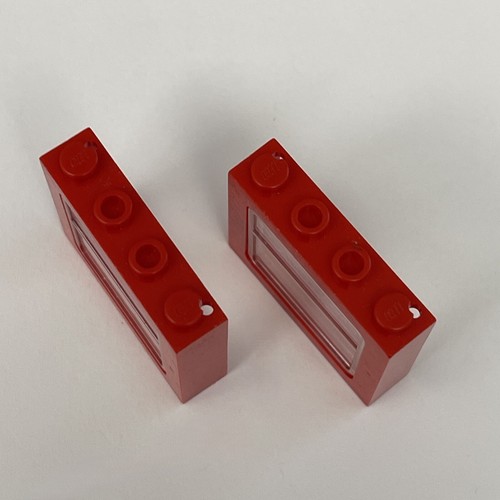 Lego 6556 Windows with Plastic Glass Red Replacement Parts Pieces Lot ...
